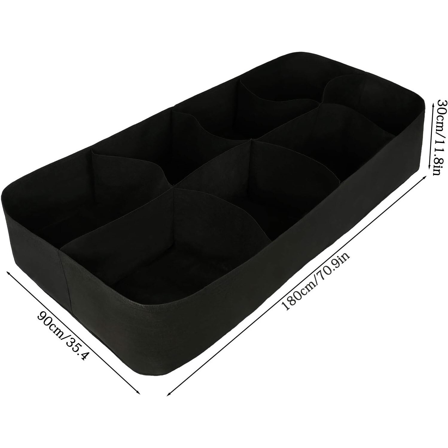 Pat de gradina inaltat dreptunghiular, Sunmostar, Textil, 180x90x30cm ...