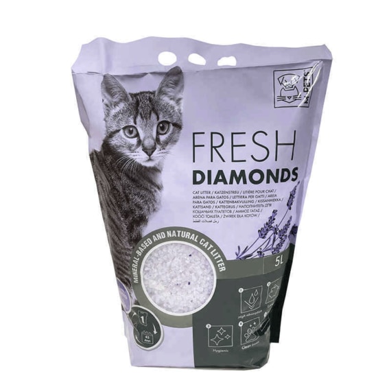 Nisip Silicat Fresh Diamond High Absorption 5L - eMAG.ro