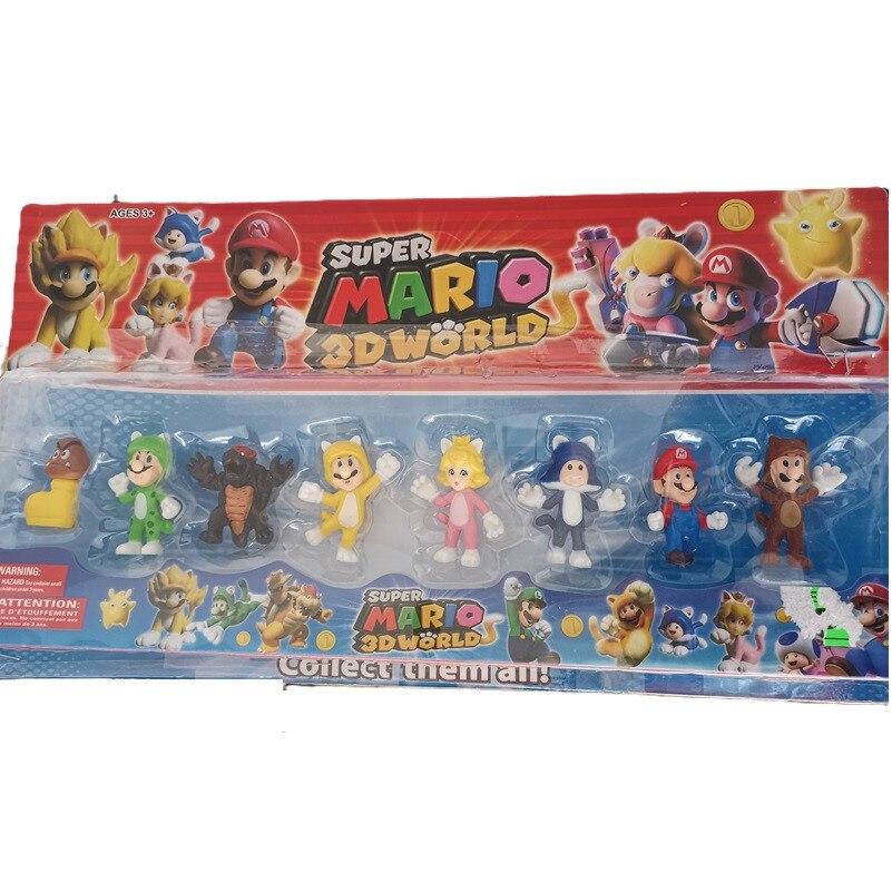 Set 8 figurine Tip Mario, 3D - eMAG.ro