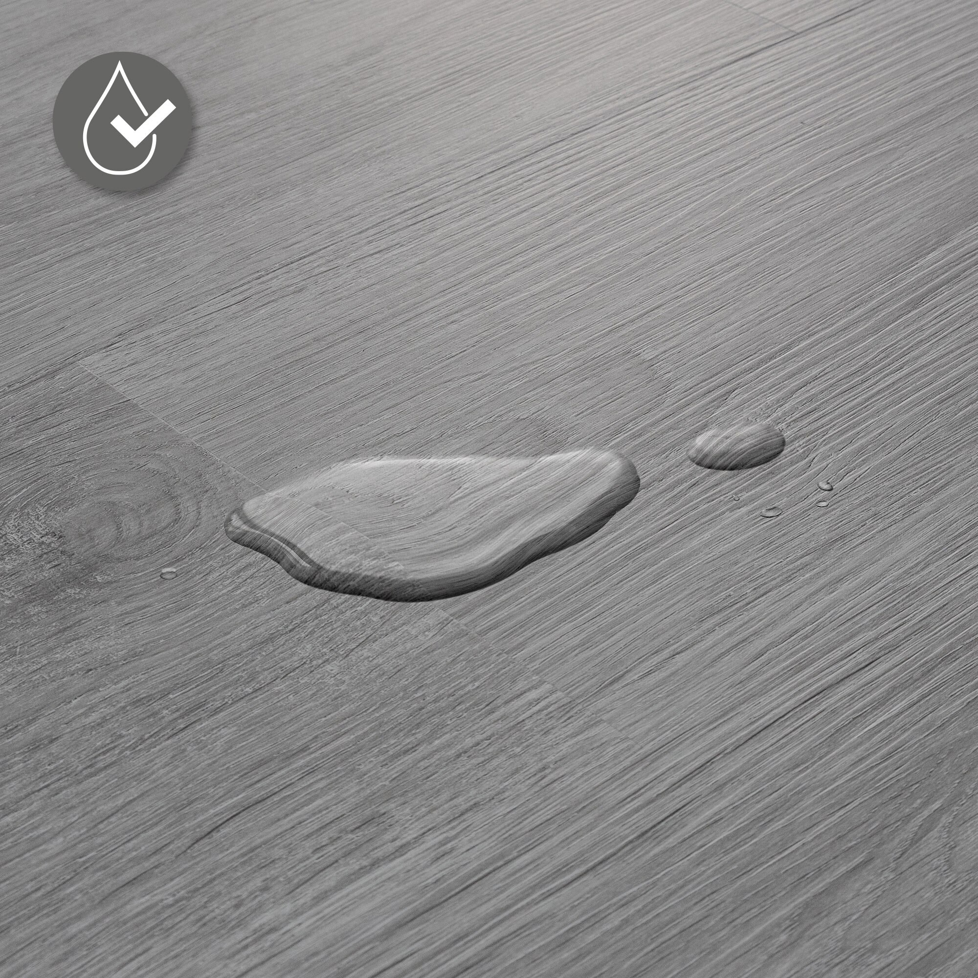 Parchet din PVC ML-Design, gri, sistem click, durabil si cu un grad ...