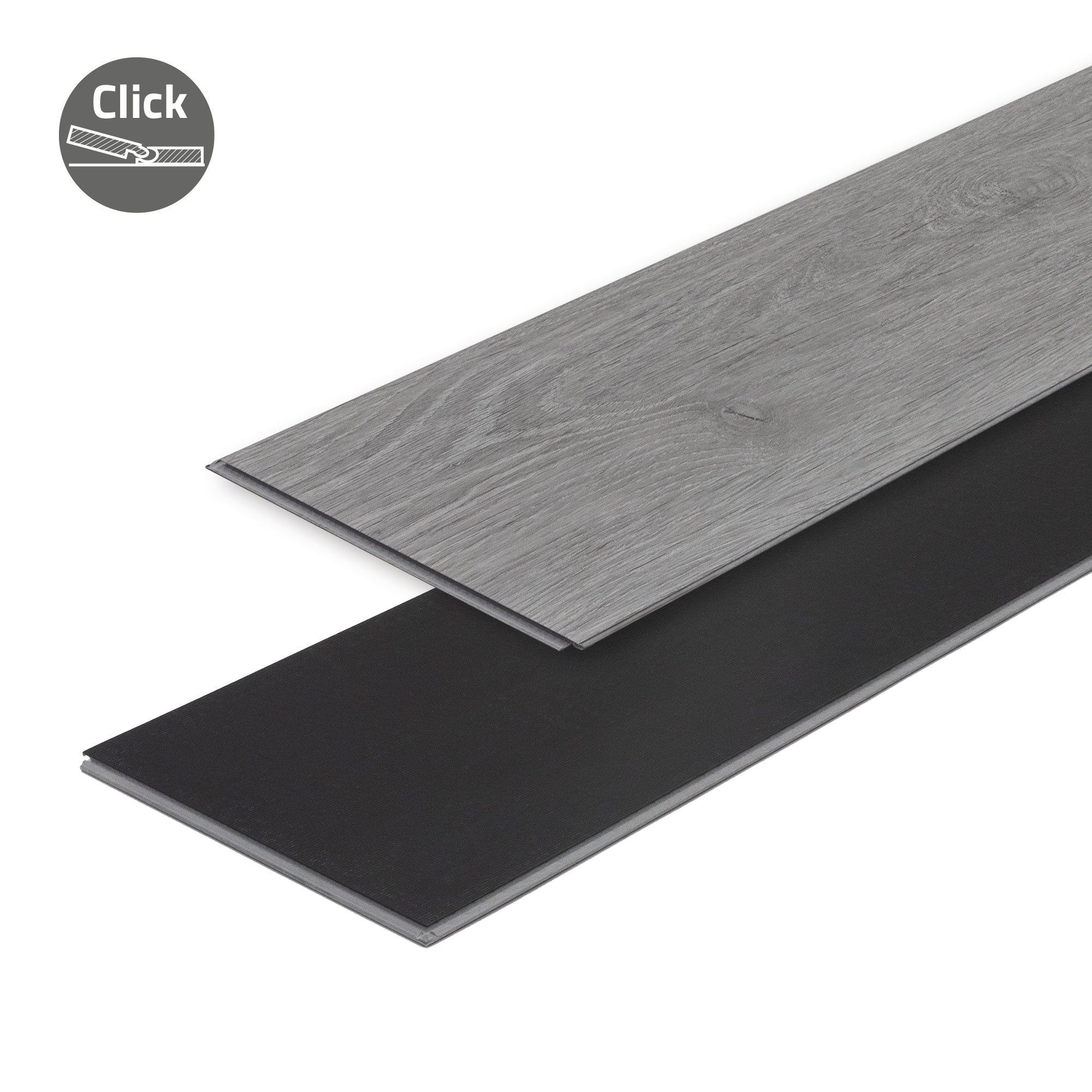 Parchet din PVC ML-Design, gri, sistem click, durabil si cu un grad ...