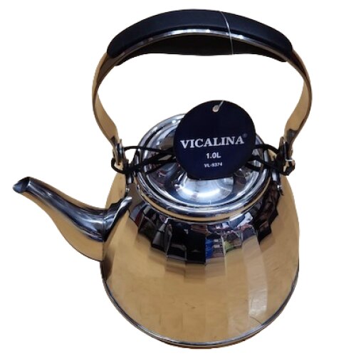 Ceainic argintiu Vicalina, cu maner, 1.0L - eMAG.ro