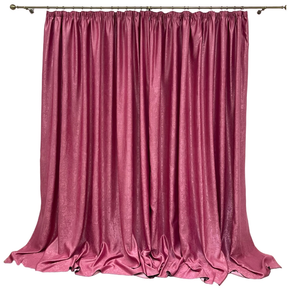 Set draperii uni, blackout, culoare roz pudrat, din colectia "Unik Liz ...