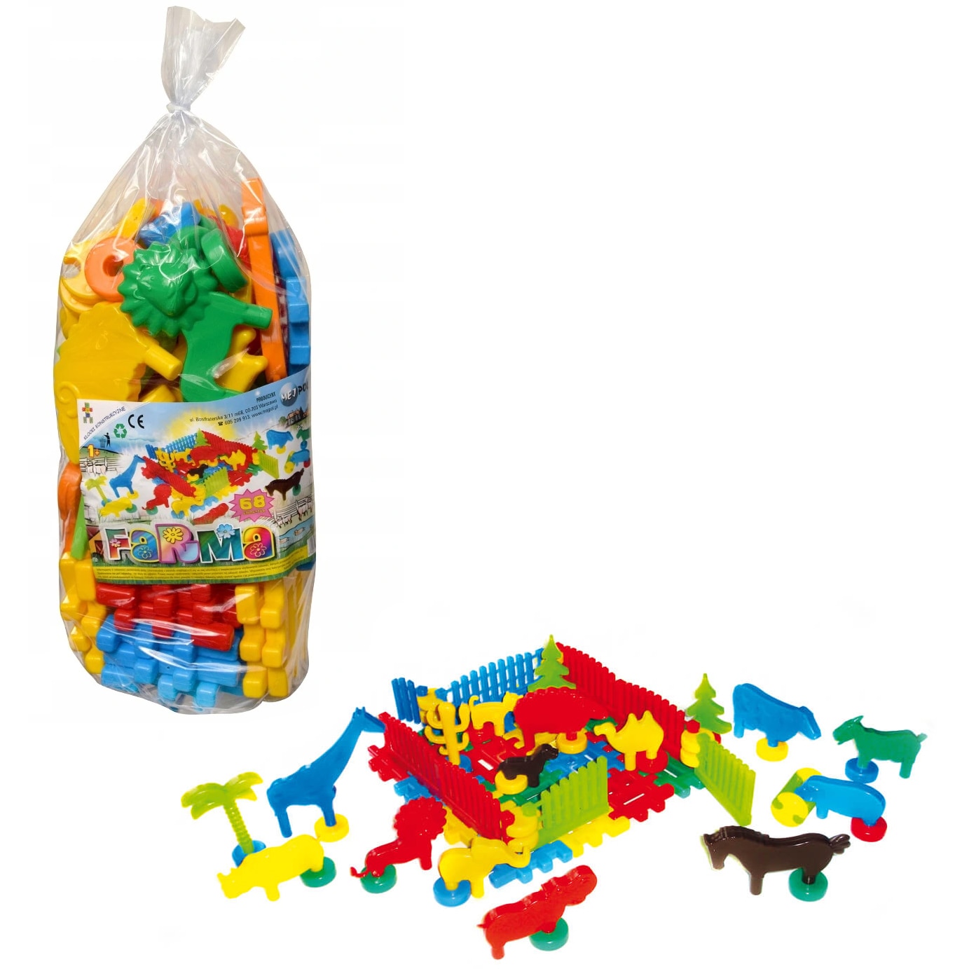 Set 68 cuburi pentru copii Trifox, Multicolor - eMAG.ro