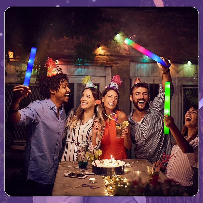 Bagheta foam stick cu LED multiple culori, PROCART, 6 functii iluminare ...