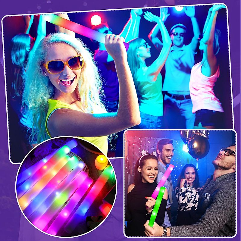 Bagheta foam stick cu LED multiple culori, PROCART, 6 functii iluminare ...