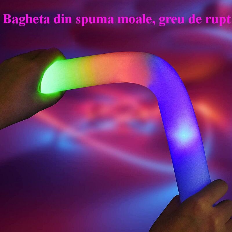 Bagheta foam stick cu LED multiple culori, PROCART, 6 functii iluminare ...