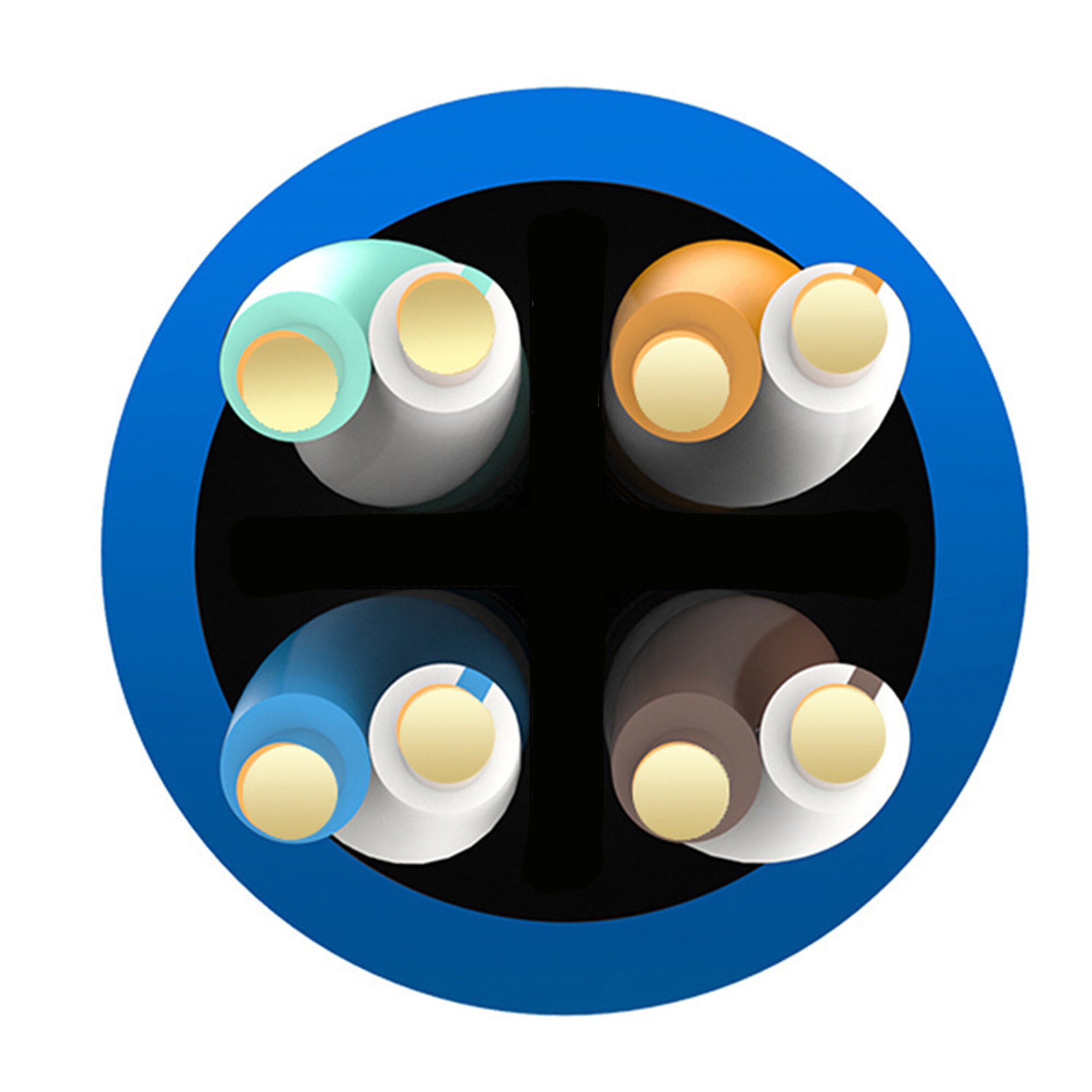 Cablu de Retea LAN UTP, cat.5E, Cupru, Rola 305m, Albastru - eMAG.ro