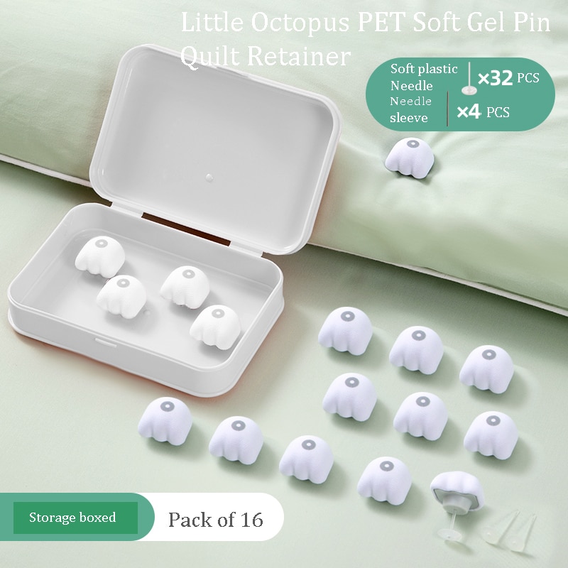 Set de cleme pentru plapuma, POMAMZ, set de 16, pentru fixare, Cu cutie ...