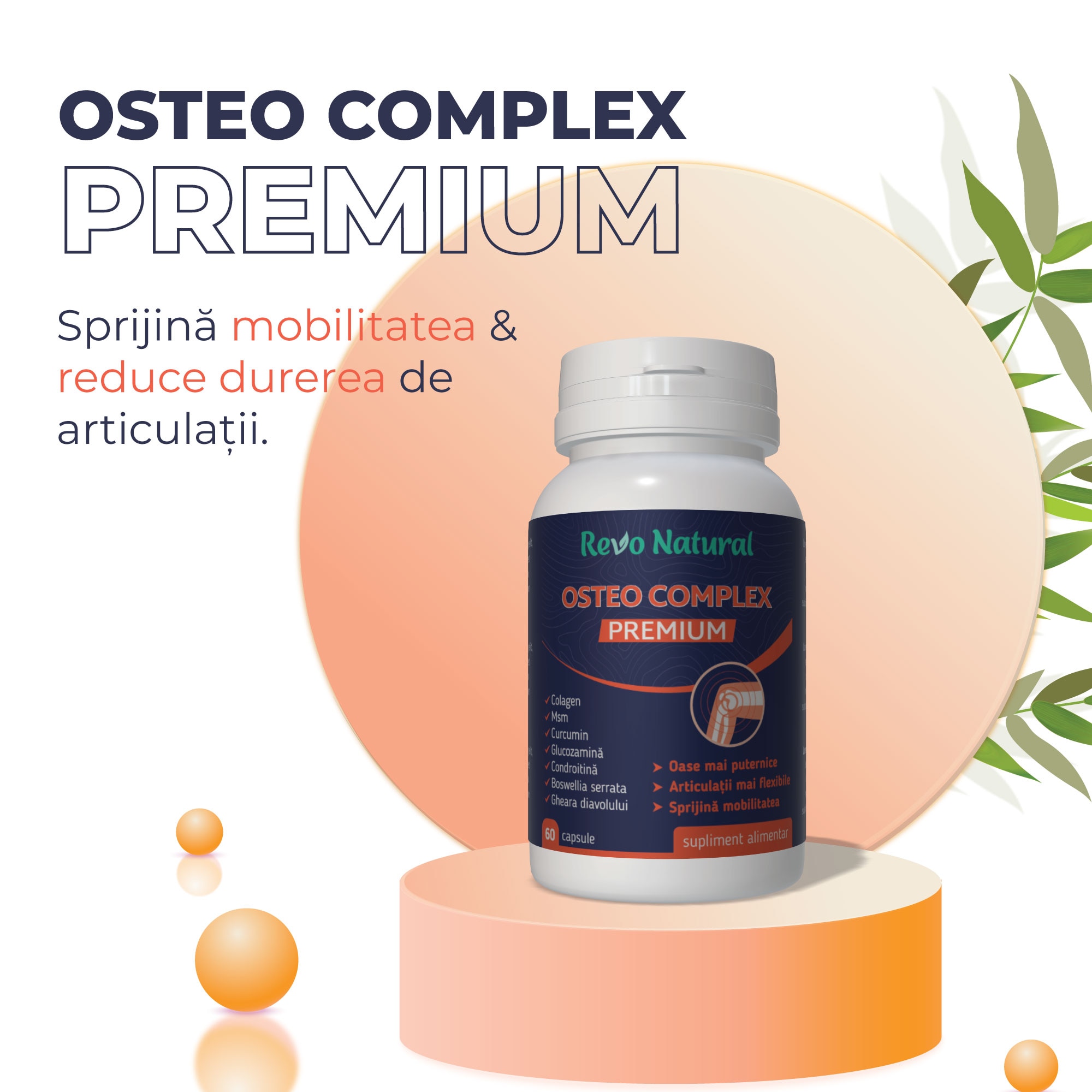 Премиум хранителна добавка за кости и стави Osteo Complex Premium 60 ...