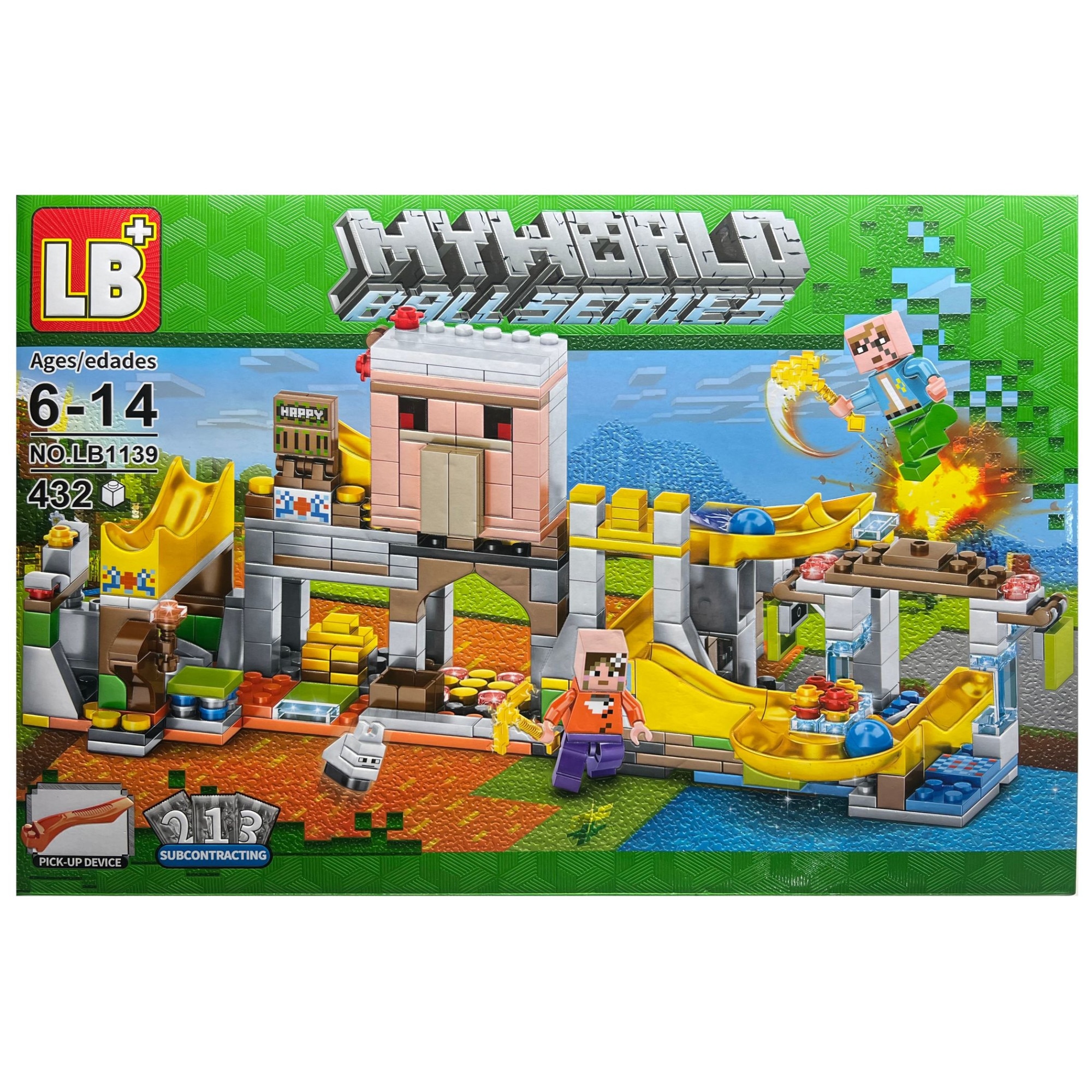 Set de constructie Minecraft LB My World cu parti mobile si efecte ...