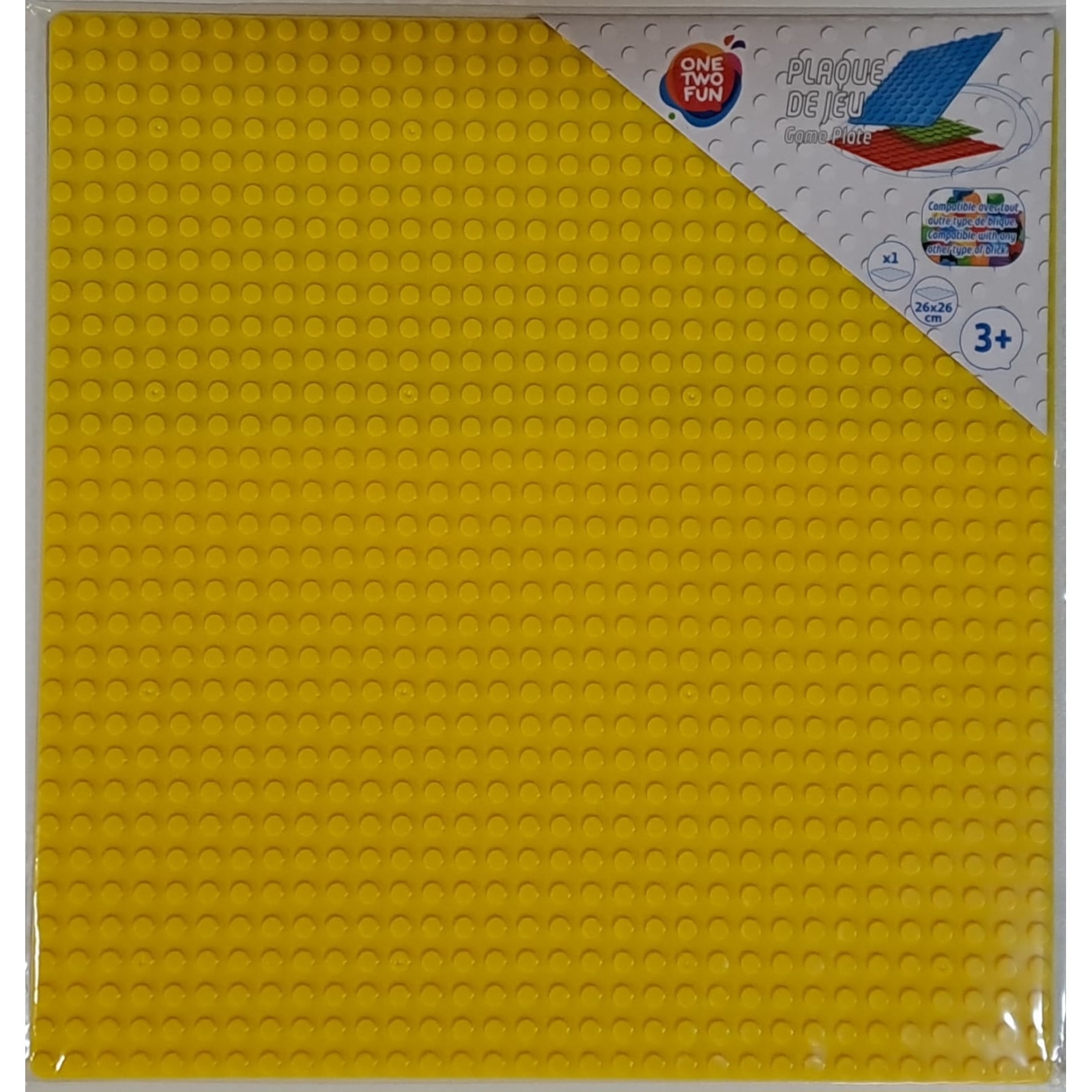 Placa de constructie compatibila Lego, galben 26x26cm - eMAG.ro
