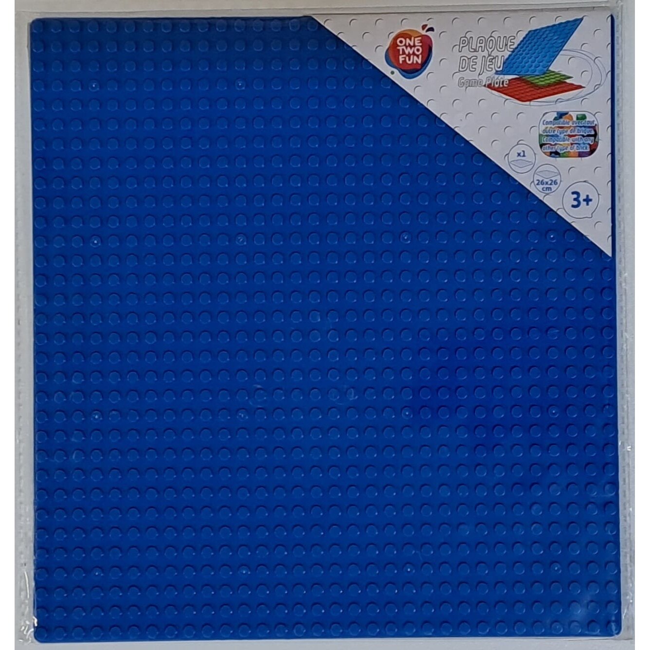 Placa de constructie compatibila Lego, albastru 26x26cm - eMAG.ro