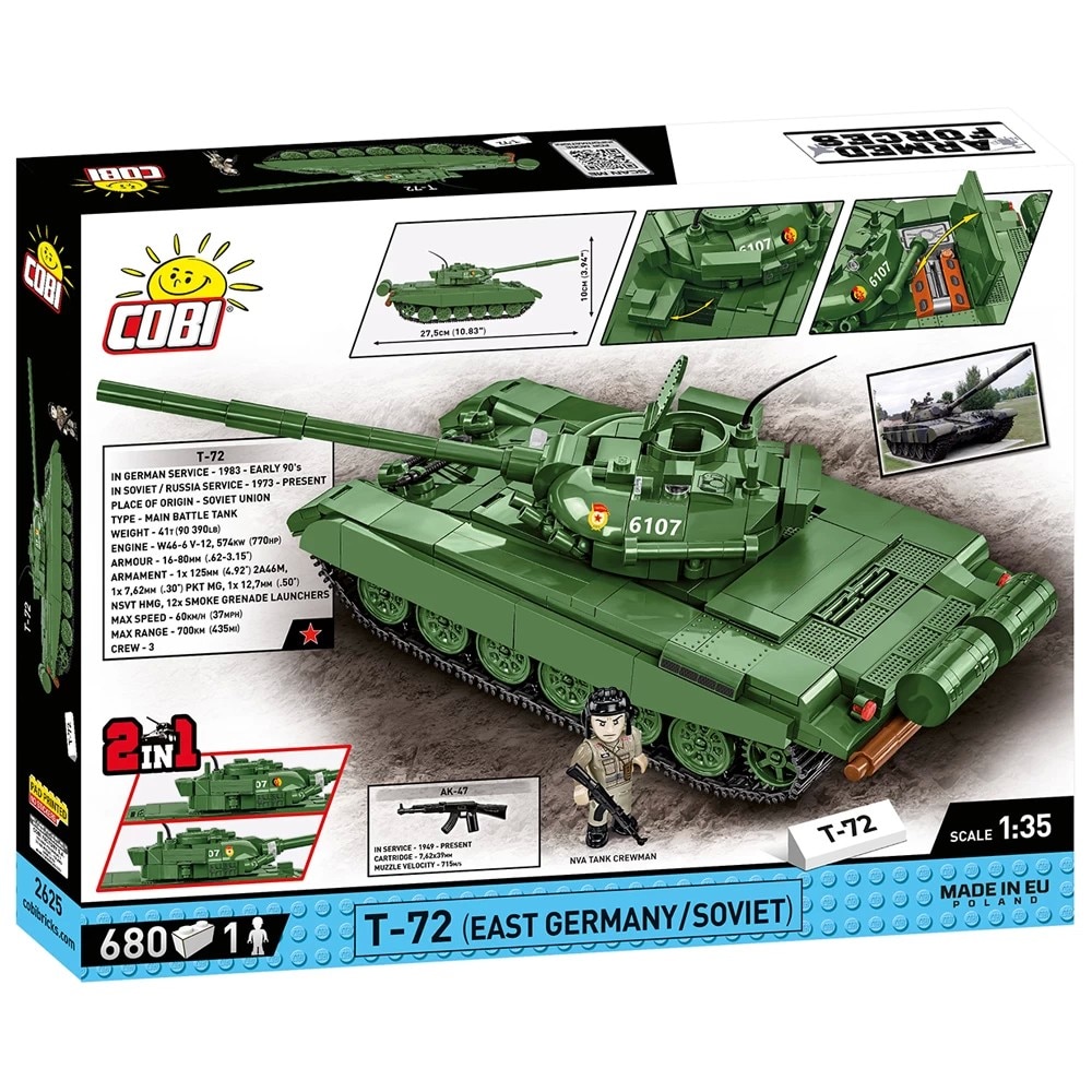 Конструктор Cobi T-72 East Germany - Soviet, 680 части - eMAG.bg