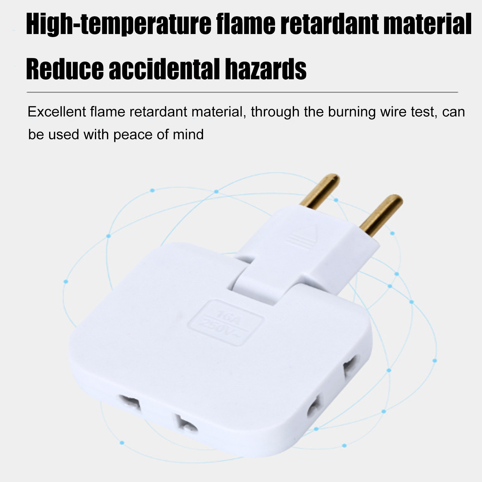 Set 3 adaptoare priza, Multifunctionale, stecher priza cu rotire 180 ...