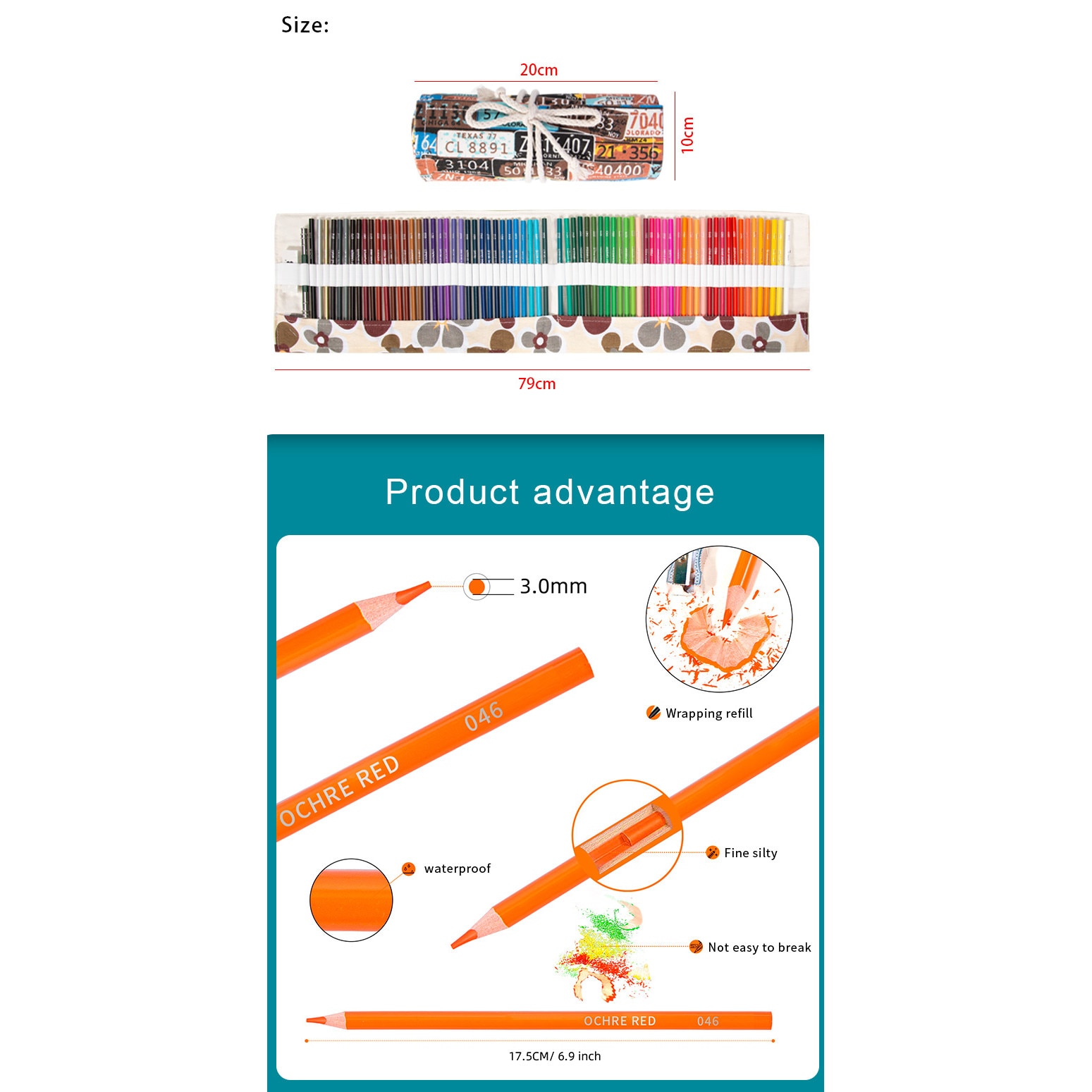 Set Profesional de Creioane Colorate pentru Copii - 72 Culori Unice si ...