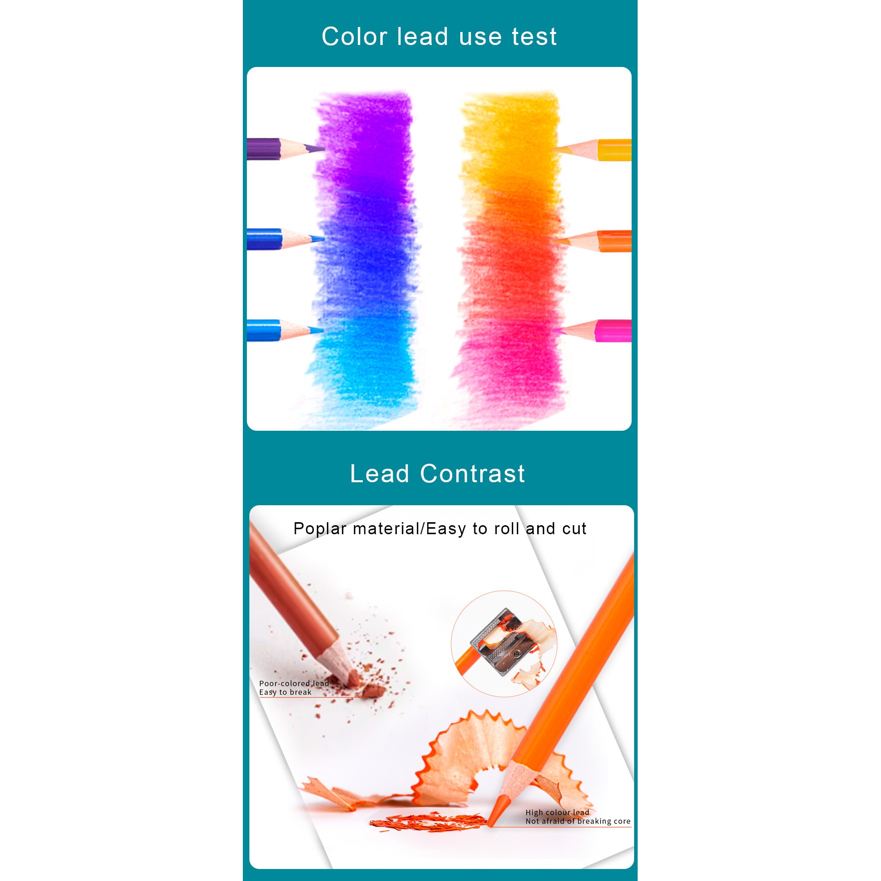 Set Profesional de Creioane Colorate pentru Copii - 72 Culori Unice si ...