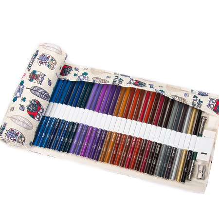 Set Profesional de Creioane Colorate pentru Copii - 72 Culori Unice si ...