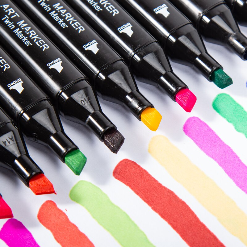 Set 48 Carioci Profesionale pentru Copii, Markere Multicolore cu ...