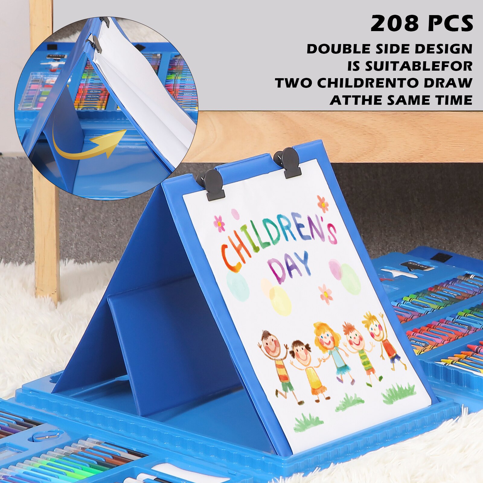 Set Complet de Pictura si Desen cu 208 Piese - Carioci, Creioane ...