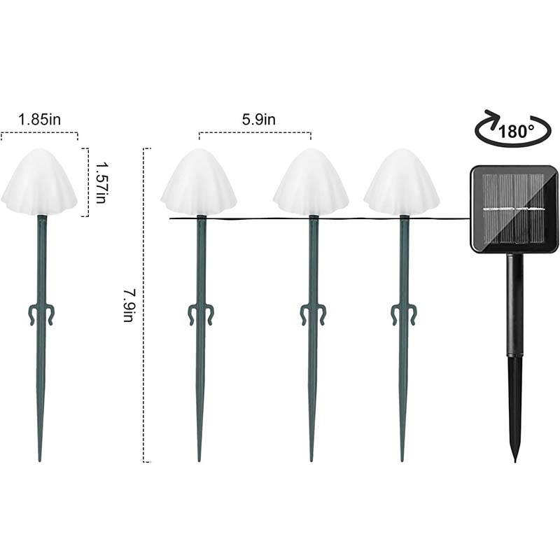 Set 20 lampi solare, LED de exterior pentru gradina,5m,8 moduri ...