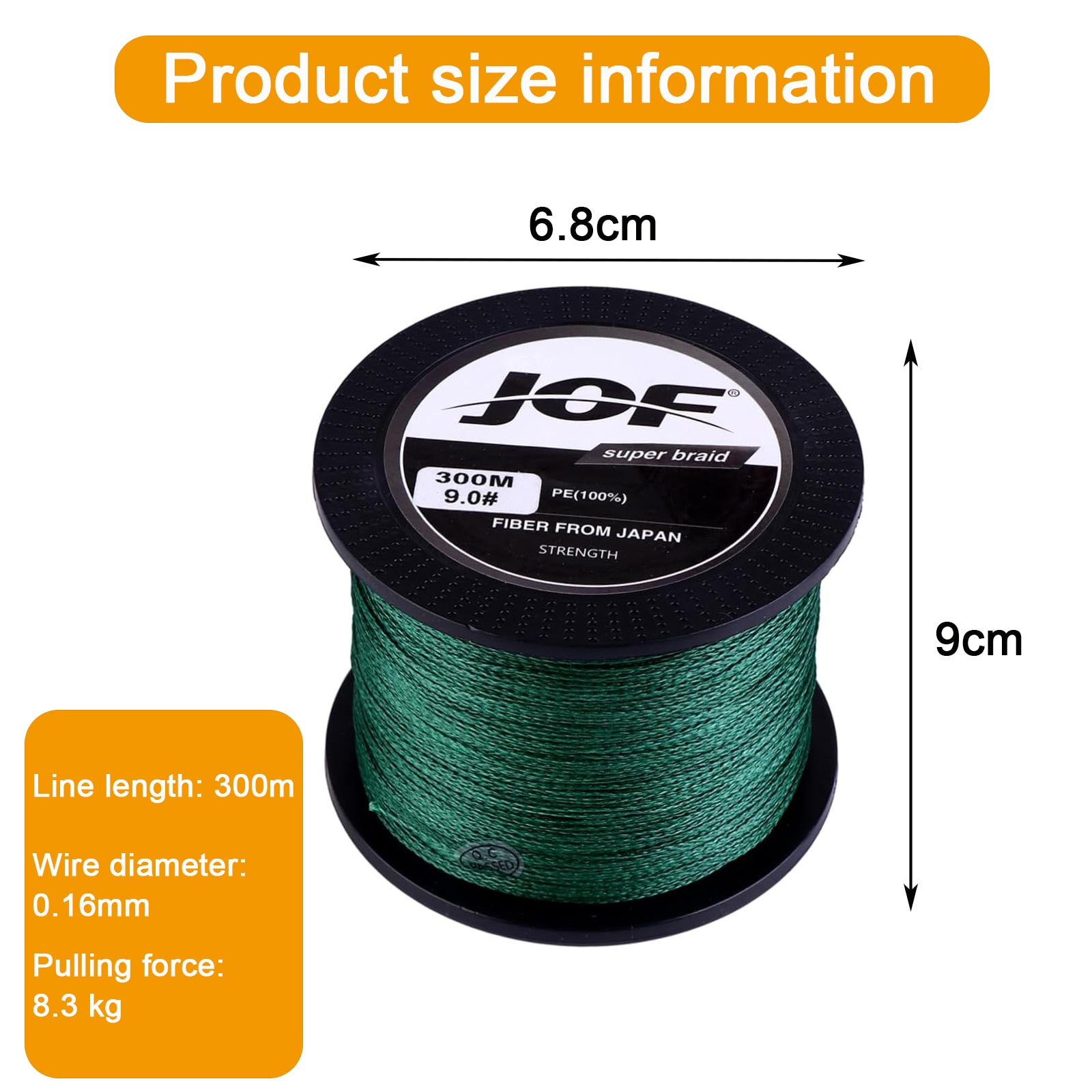 Fir textil impletit in 4 fire, NOUDWELL, 300m, 8.3KG, diametru 0.16mm ...