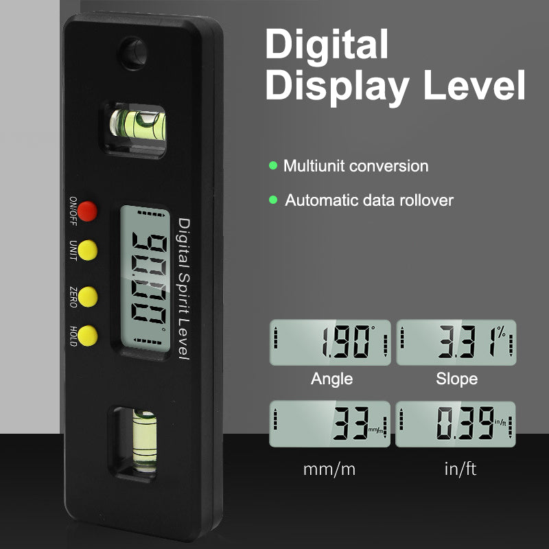 Nivela digitala cu afisaj LCD, JESWO, ABS, 15cm, Negru - eMAG.ro