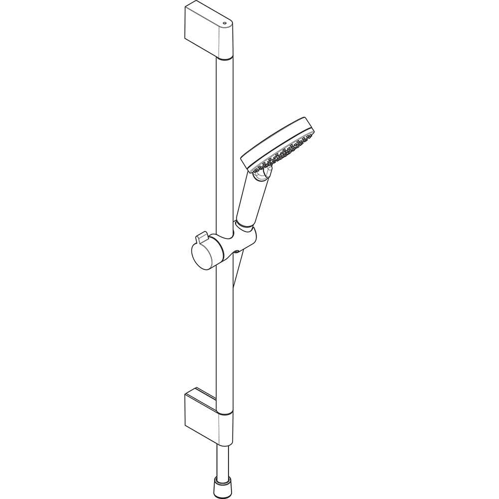 Set De Dus Hansgrohe Crometta 100 Vario 2 Jeturi Bara 65 Cm Alb Crom