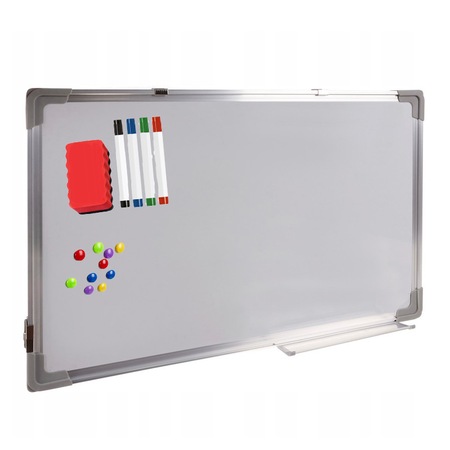 Tabla magnetica cu prindere pe perete, Zola, 4 markere colorate, burete ...