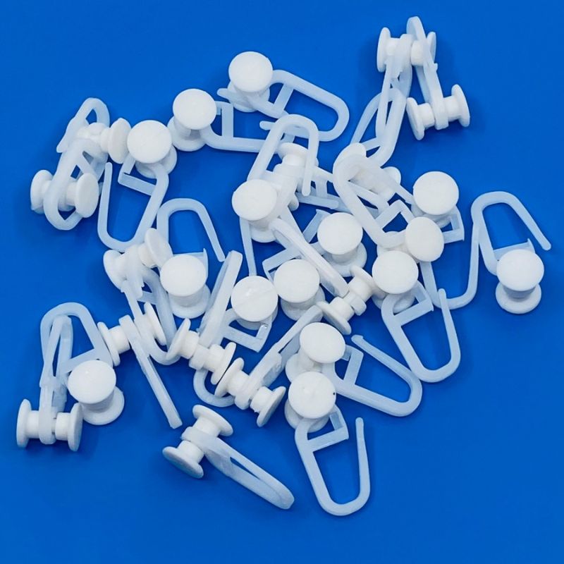 Комплект 100 куки за пердета, за голямата ролетна писта, пластмасови ...