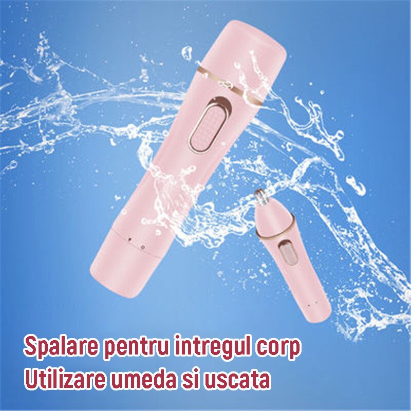 Trimmer facial, Vaxiuja, 4in1, Incarcare USB Type-C, Rezistent La Apa ...