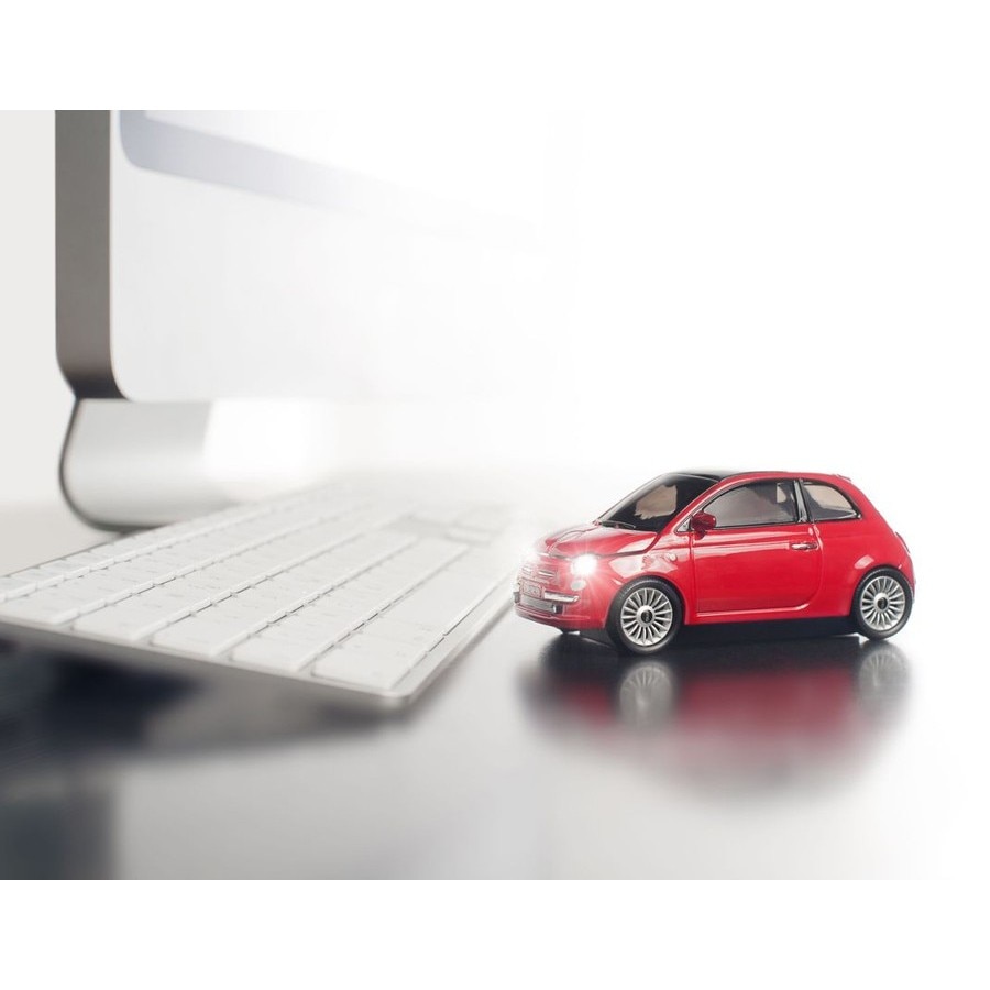 Mouse Fiat 500 wireless - rosu - eMAG.ro