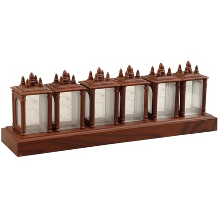 Декоративен часовник, WALALLA, LED дисплей, RGB, Кафяв - eMAG.bg