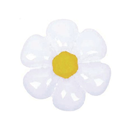 Balon party, folie metalizata auriu, alb, 50x40 cm, floare - eMAG.ro