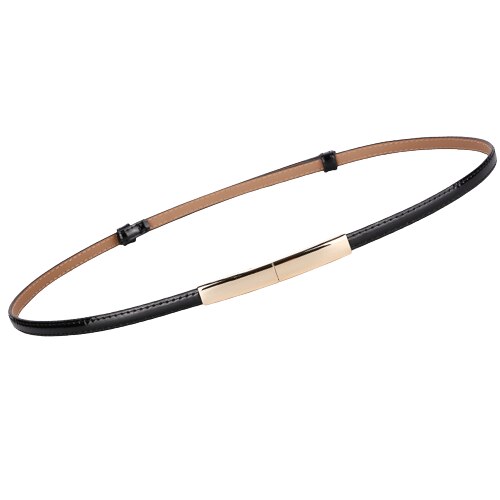 Curea pentru femei, Sunmostar, Piele, Subtire, 80-100cm, Negru - eMAG.ro