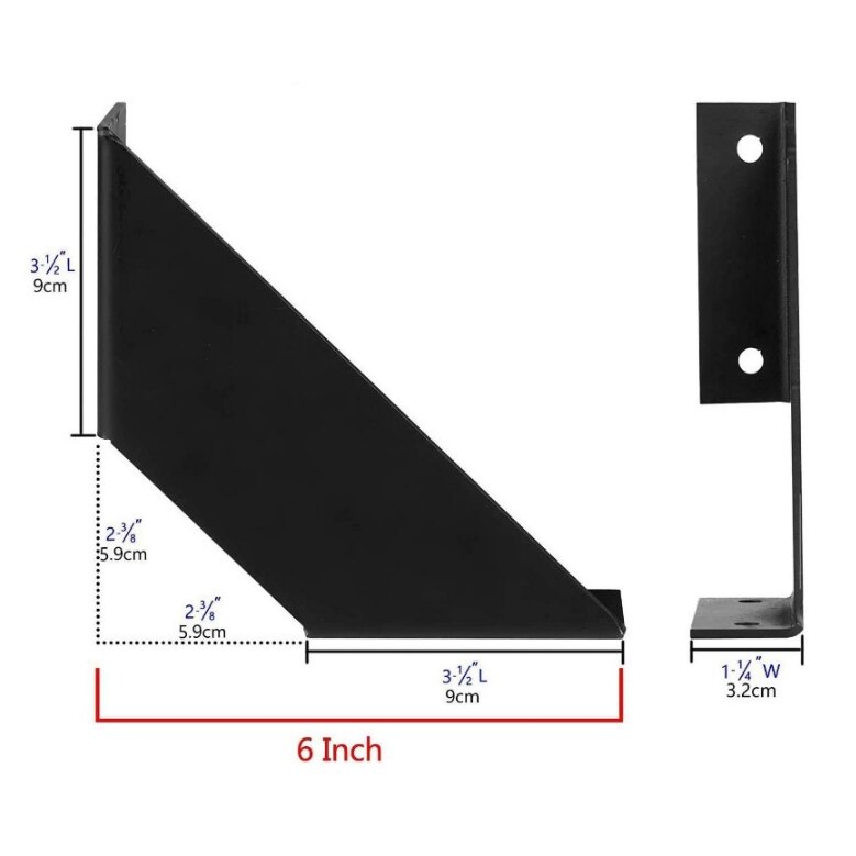 Set 2 suporturi de raft de perete rustic, Sunmostar, Metal, Negru - eMAG.ro