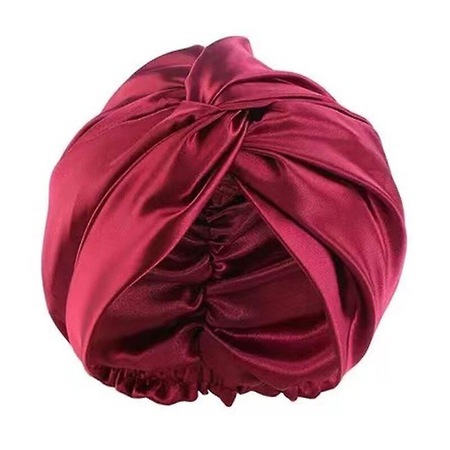 Turban dama, Sunmostar, Matase, Bordeaux, 55-60 cm - eMAG.ro