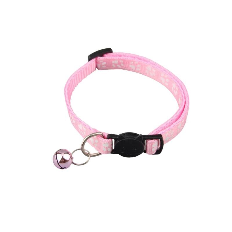 Zgarda pentru pisici, Sunmostar, Cu clopotel, Reglabil, Roz - eMAG.ro