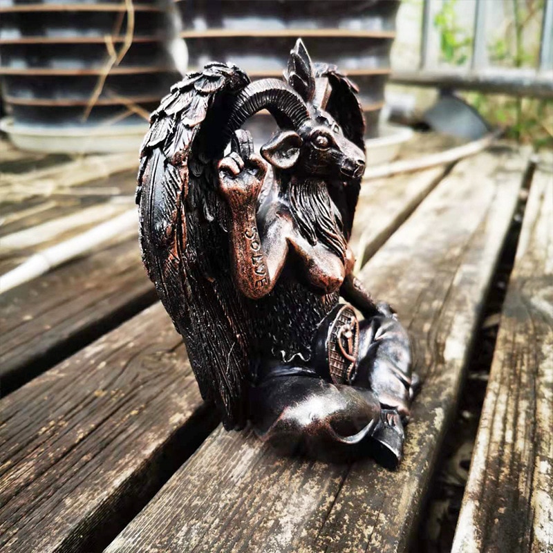 Statuie Satanica Capra Baphomet, Sunmostar, Rasina, 16x14x5 cm - eMAG.ro