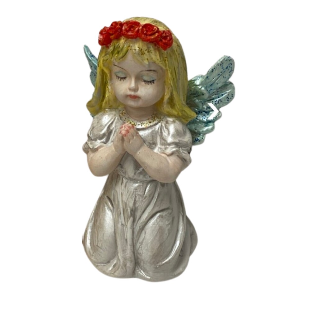 Figurina praf ceramic, model Inger, alb, 6x9.5cm - eMAG.ro