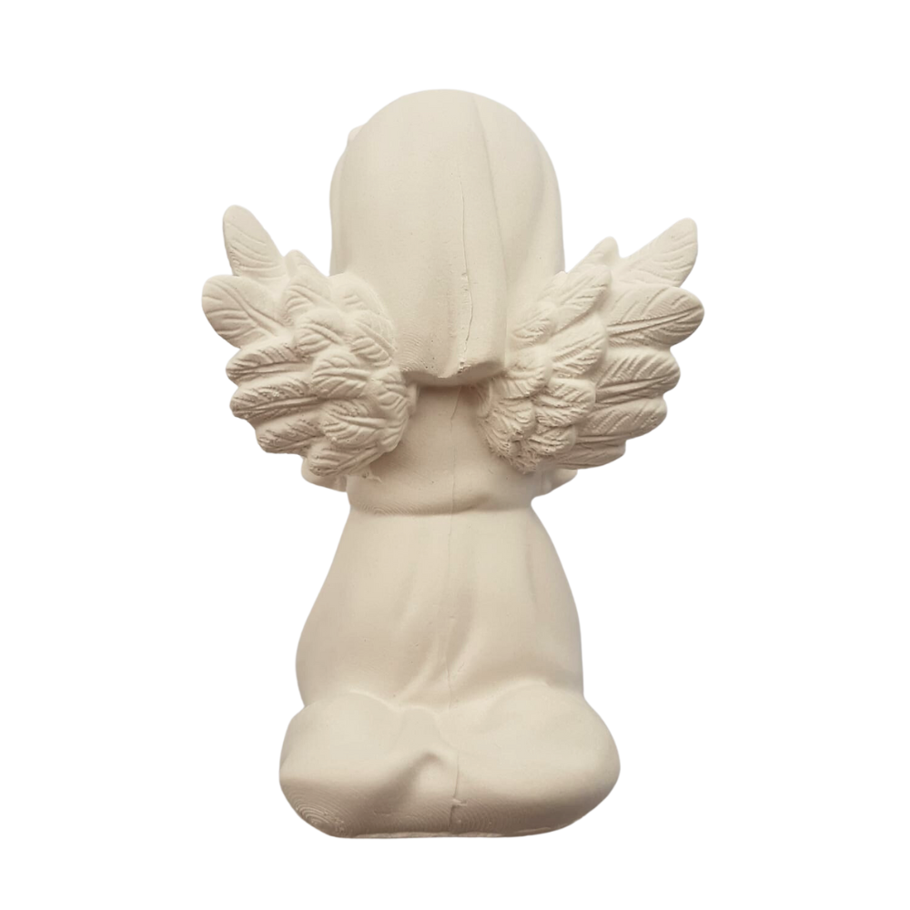 Figurina praf ceramic, model Inger, alb, 6x9.5cm - eMAG.ro