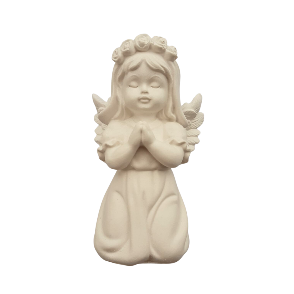 Figurina praf ceramic, model Inger, alb, 6x9.5cm - eMAG.ro