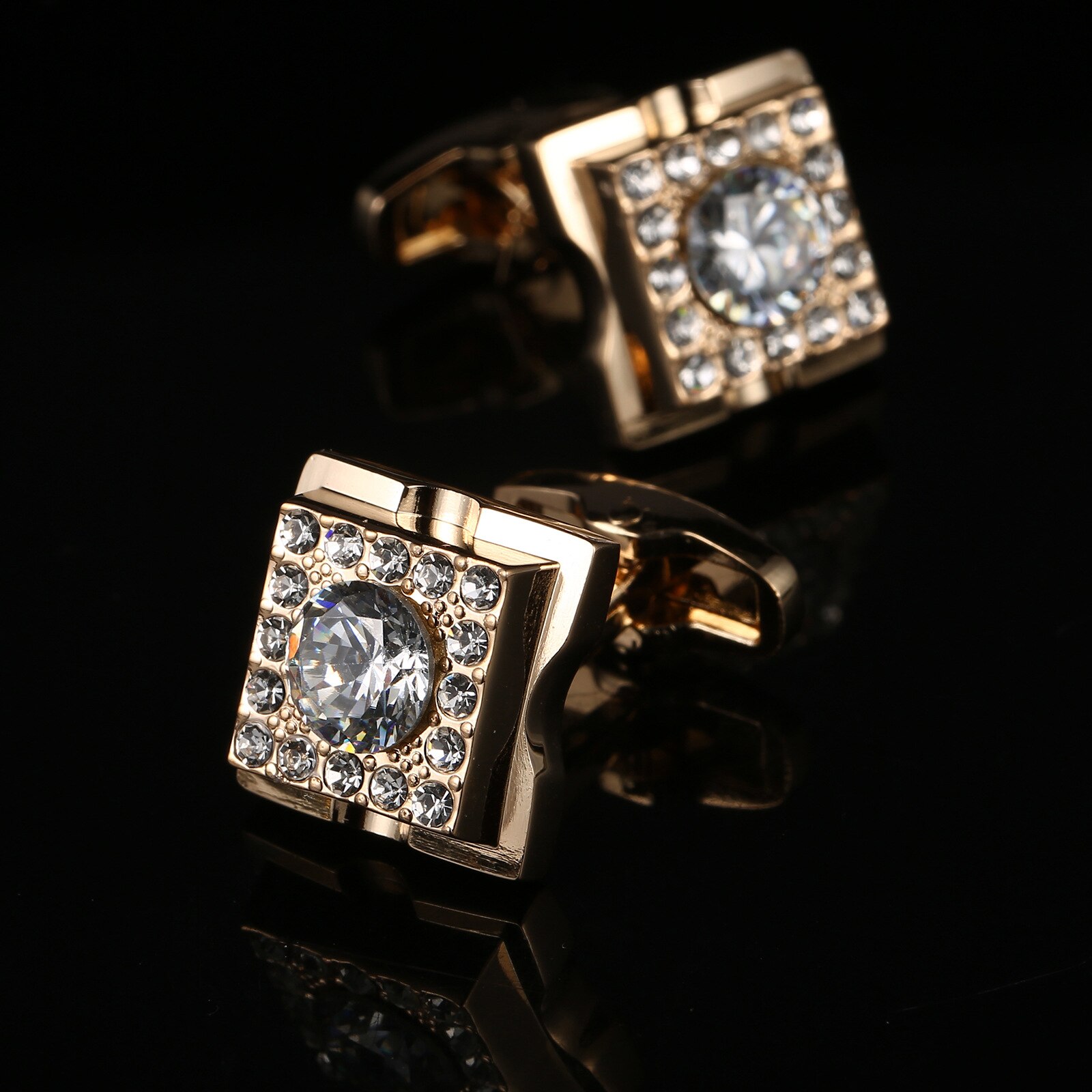 Butoni de calitate eleganti, roz si cristal alb - perfecti pentru ...