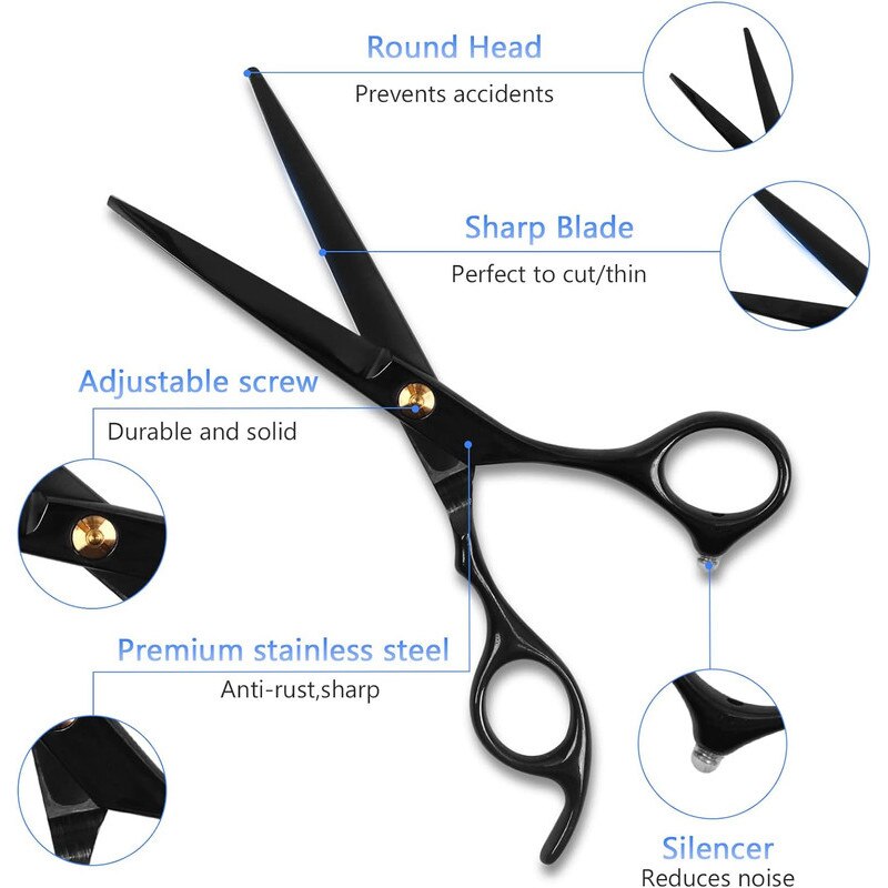 Set 12 profesionale foarfece de tuns, Aisdelu®, din otel inoxidabil ...