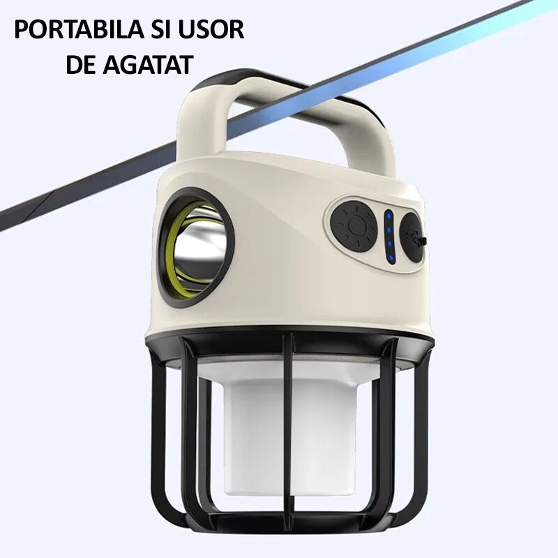 Lanterna LED portabila, tip felinar, NEXTLY, doua surse de lumina ...