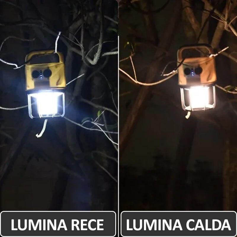 Lanterna LED portabila, tip felinar, NEXTLY, doua surse de lumina ...