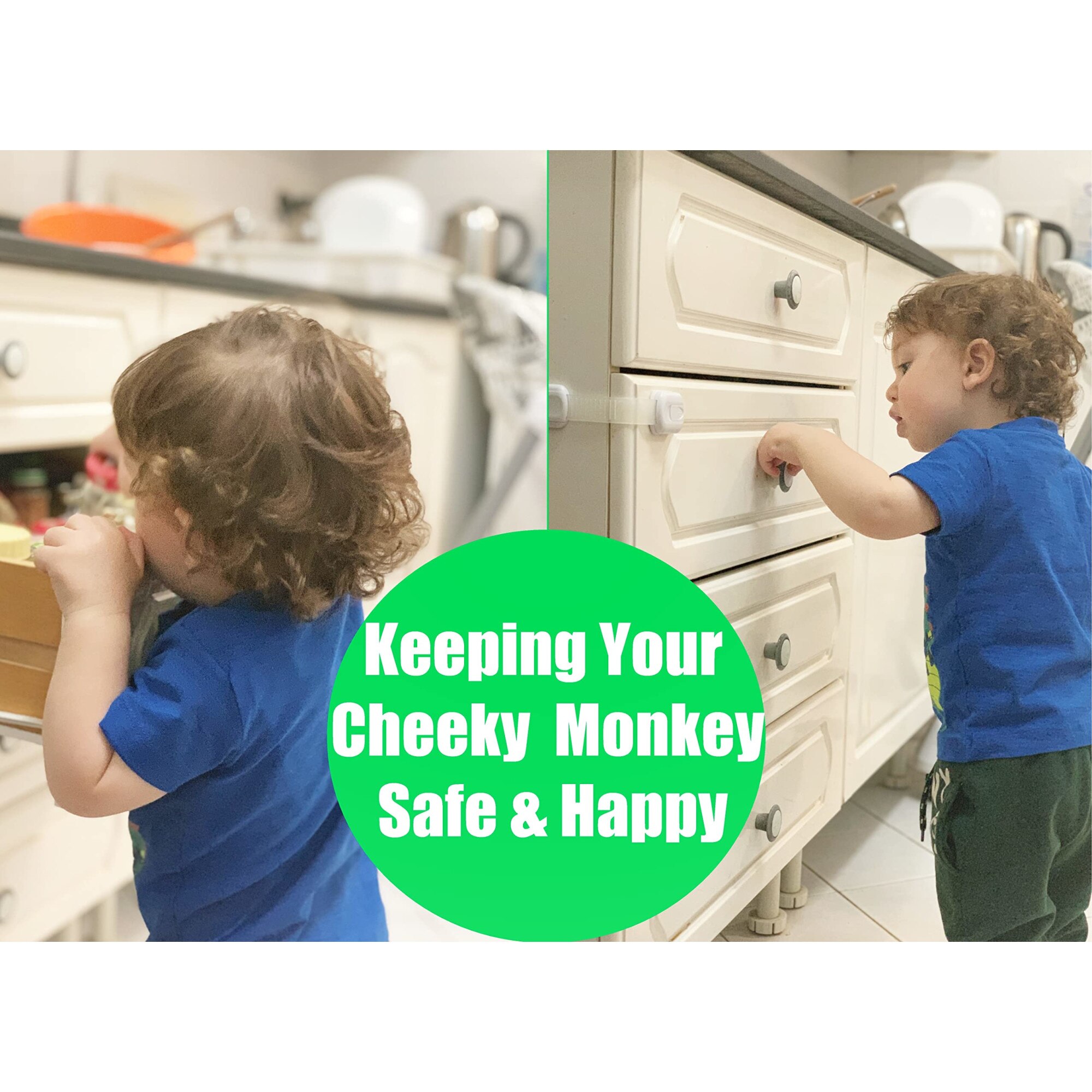 Set 10 curele de siguranta pentru copii, TPE, Alb - eMAG.ro