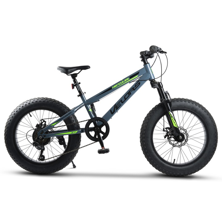 Bicicleta Fat Bike pentru copii cu Roti de 20", echipare Shimano, Frane ...
