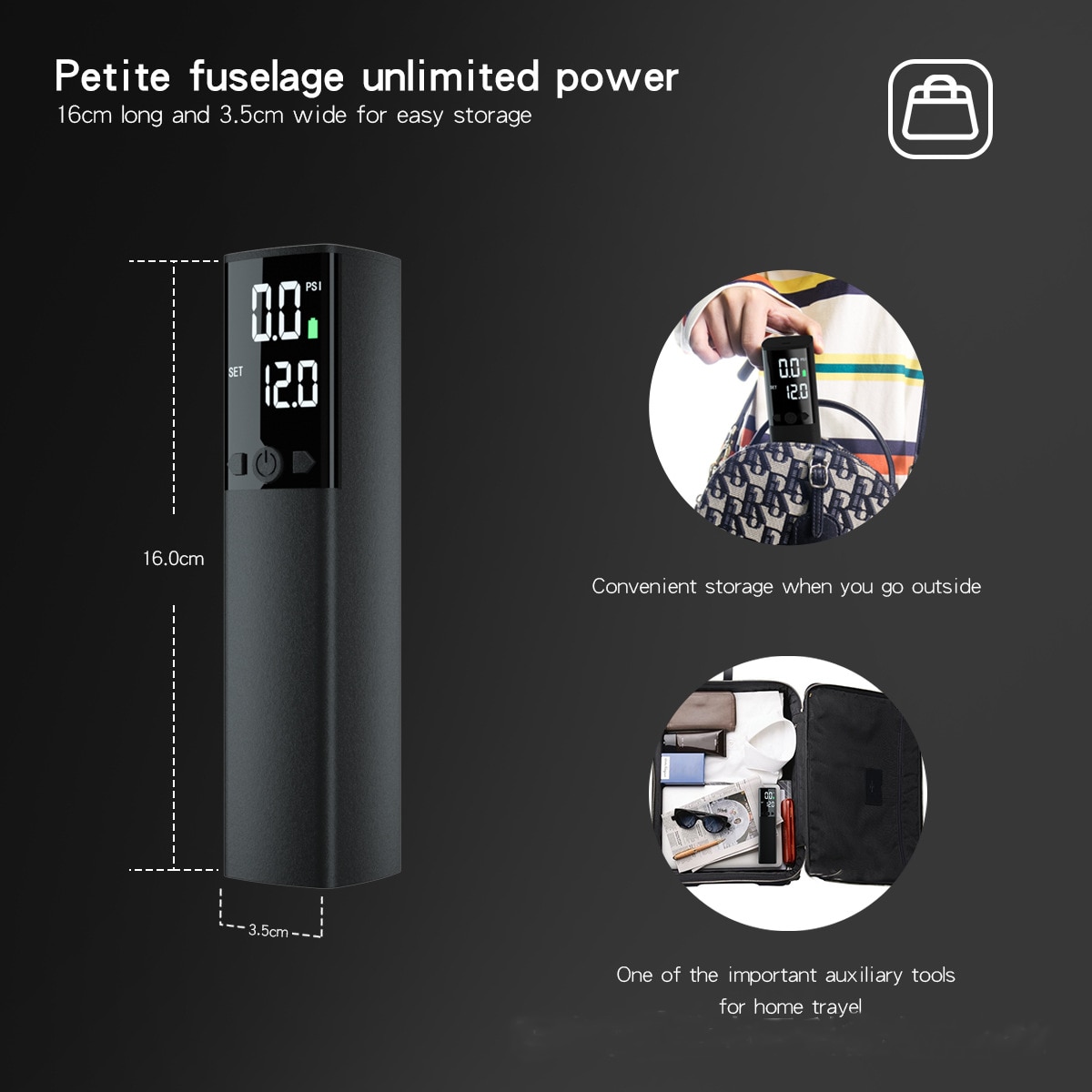 Pompa electrica pentru minge, Afisaj LCD, USB, Negru - eMAG.ro