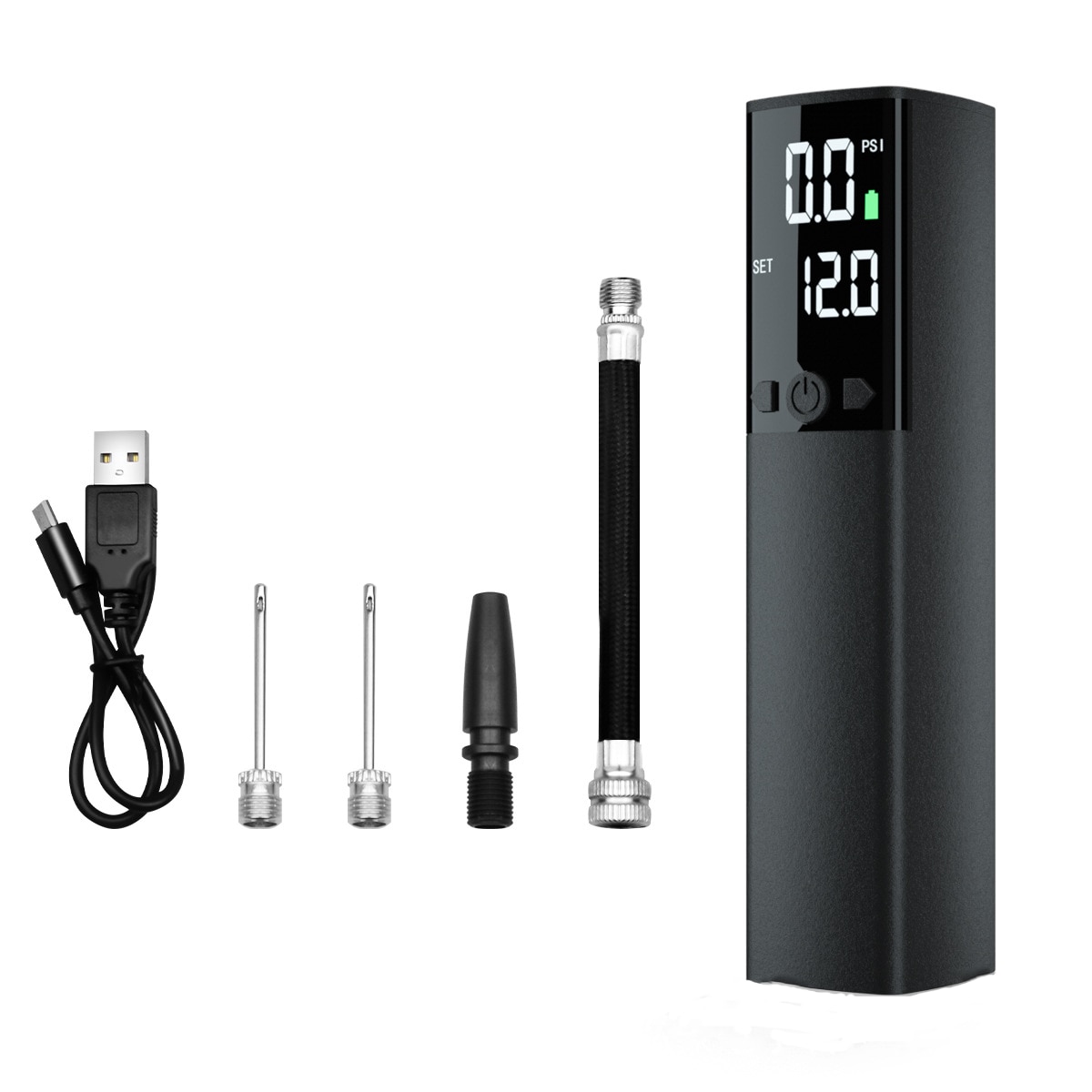 Pompa electrica pentru minge, Afisaj LCD, USB, Negru - eMAG.ro